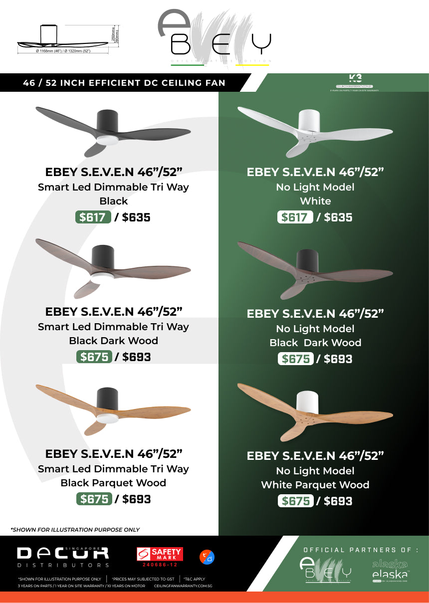 EBEY 7TH EDT. ALASKA ELASKA DC Ceiling Fan – DECORDISTRIBUTORS.SG